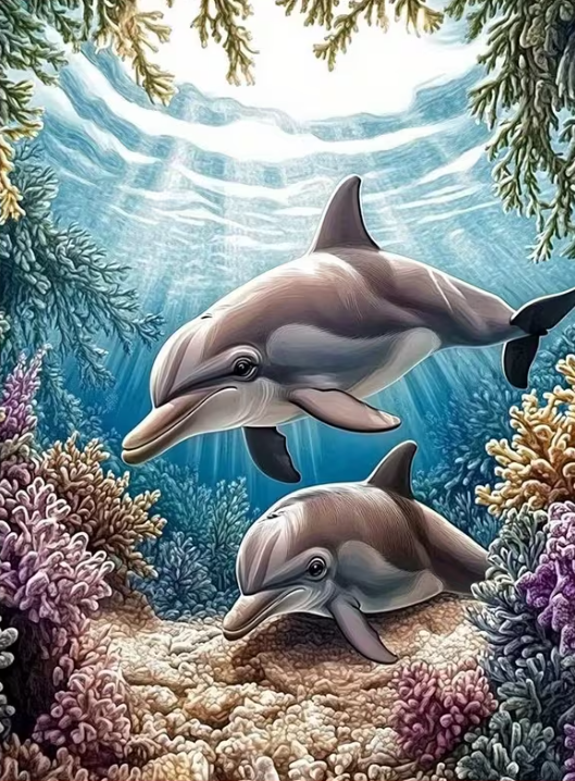 Diamond Painting | Bird with Purple Flower – Diamond Paradijs